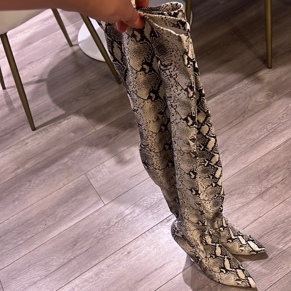 Steve Madden | Shoes | Snake Skin Style Tall Boots | Poshmark